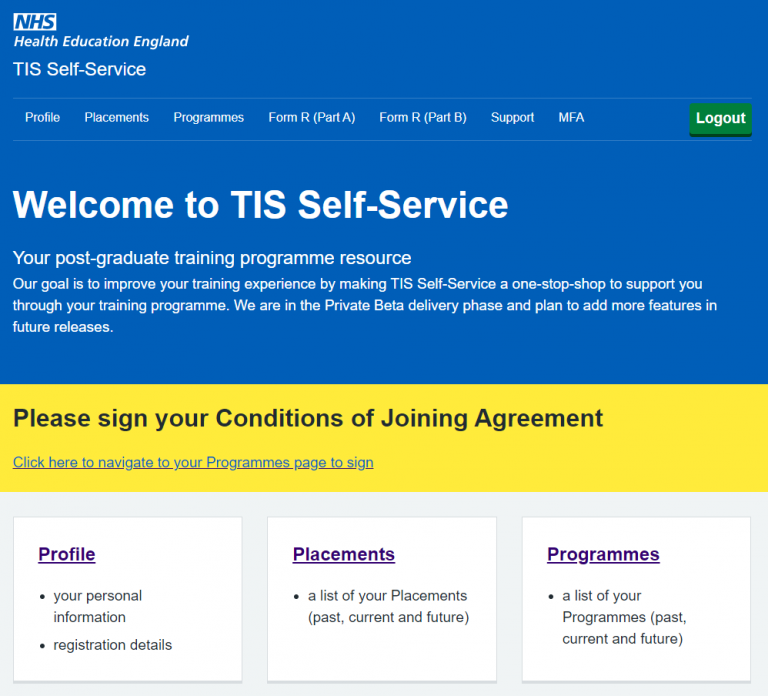 All TIS Self-Service Updates and News - Trainee Information System Support
